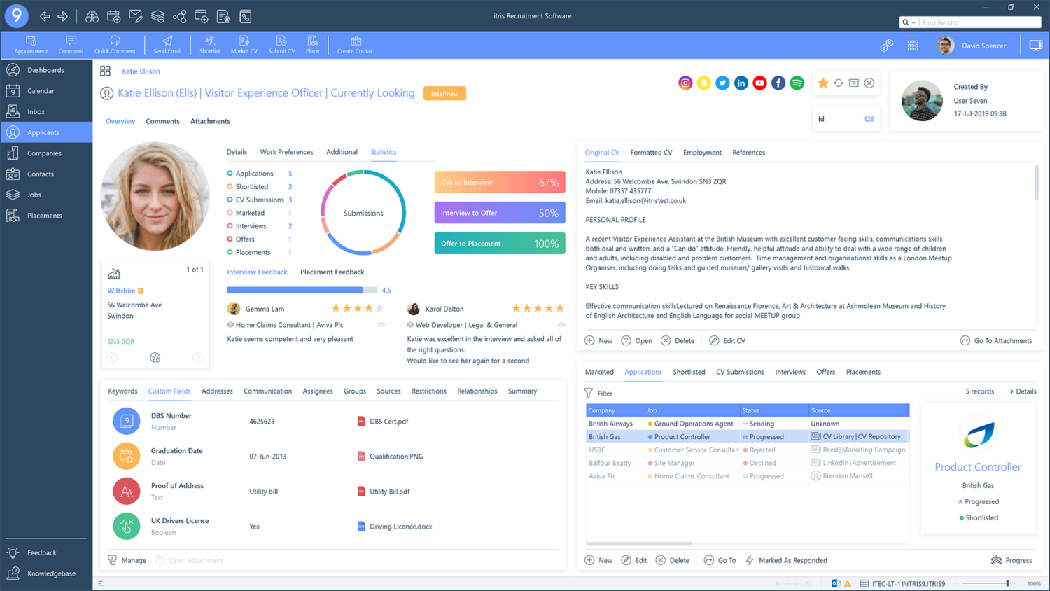 Best Recruitment Software | itris 9 cloud recruiting CRM